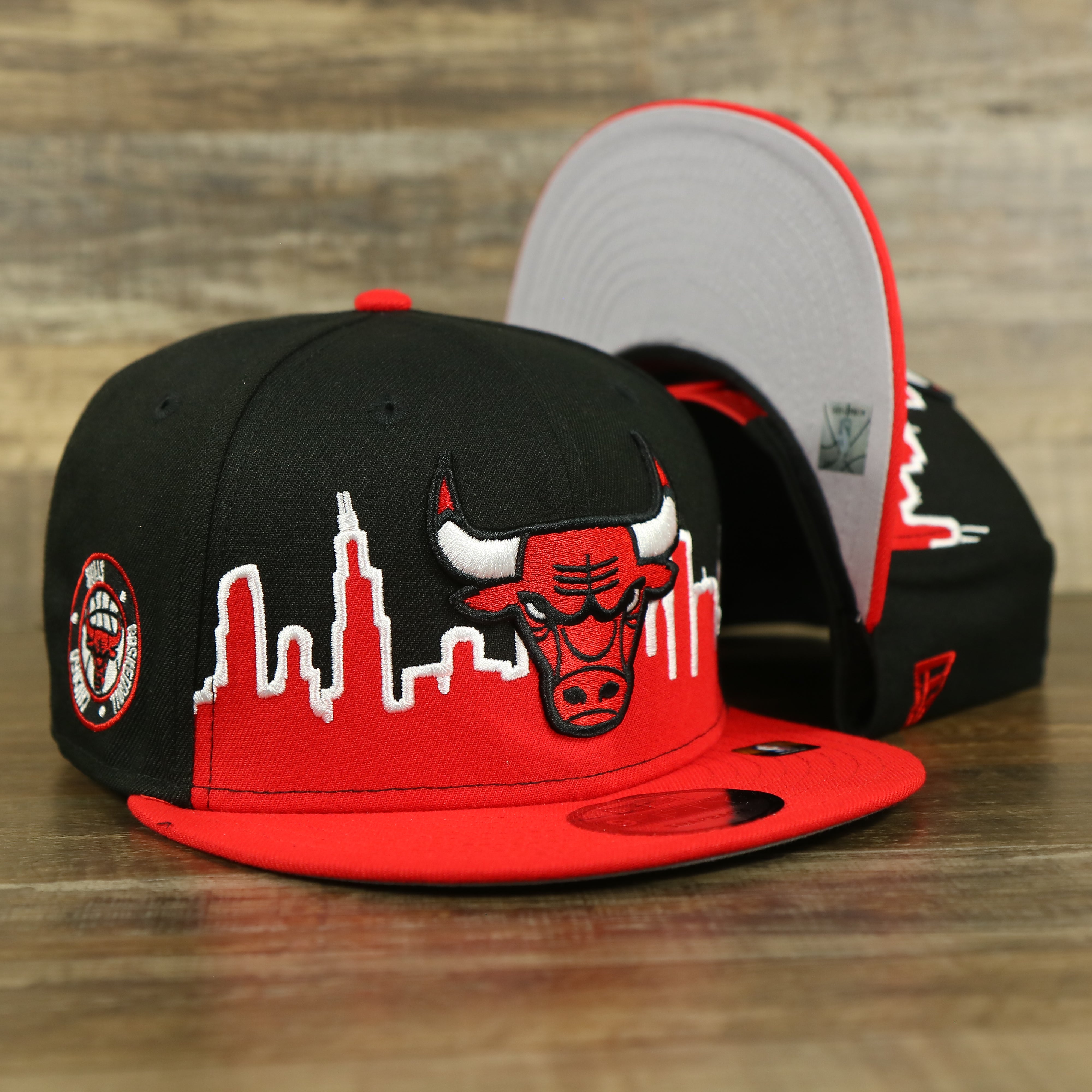 Chicago Bulls City Skyline Side Patch 9Fifty Snapback Hat | Chicago Sk