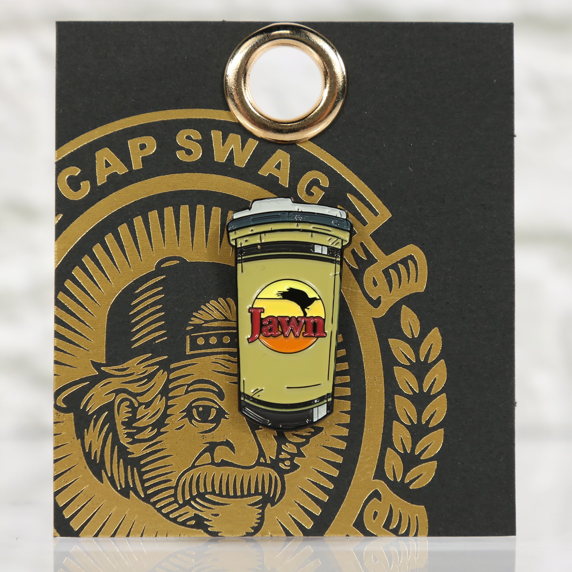 Philadelphia Jawn Coffee Cup Fitted Cap Pin | Enamel Pin for Side Patc